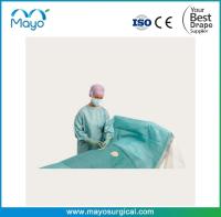 China Sterile Angiography Surgical Drape Nonwoven Blue 4 Hole for sale