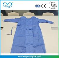 China EN 13795 Compliant Sterile Surgical Gown with Ultrasonic Seam and Knitted Cuffs for sale