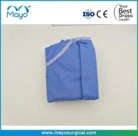 China EN 13795 Compliant Sterile Surgical Gown with Ultrasonic Seam and Knitted Cuffs for sale