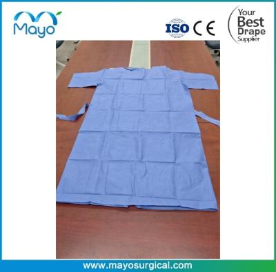 China Soft Dark SMS Non-Sterile Disposable Medical Patient Gown with Veclor for sale