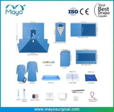 China Complex Material AAMI Level 4  Surgical Laparoscopy Pack with gown for sale
