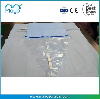China Calibrated obstetric delivery drape / under-buttock drape with a graduated fluid collection pouch for sale