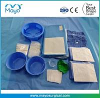 China Surgical Operating Kit Disposable Angiography Pack 4 Holes Reinforced Gowns Waterproof CE Certified EO for sale