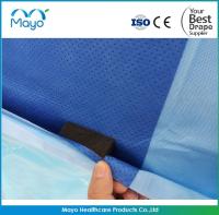 China Sterile Femoral Angio Drape 240cm x 370cm Blue SMS Material for sale