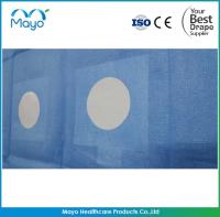 China Sterile Femoral Angio Drape 240cm x 370cm Blue SMS Material for sale