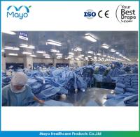 China EO Sterile Surgical Gowns XL XXL Knitted Cuff Gown Blue Green for sale