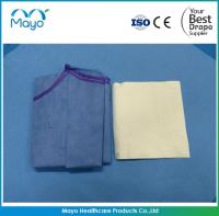 China EO Sterile Surgical Gowns XL XXL Knitted Cuff Gown Blue Green for sale