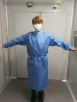 China Wholesale Against Fluid Protective Coverall SMS Non Woven Disposable Sterile Surgical Isolation Gown for sale