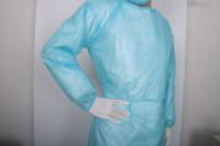 China Chemical resistant surgical isolation gown disposable 2ply SPP lamination PE for sale