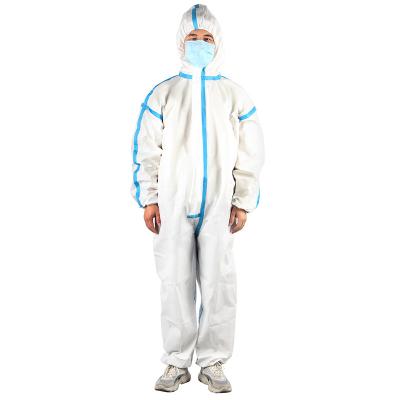 China 63g-65g Disposable Coverall Suit XXL Tyvek Coveralls With Hood for sale