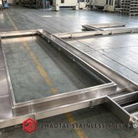 China Custom 316 Stainless Steel Chutes Modular Trench Drain System Drainage Channel Assembly Fabricated Stainless Steel Linear Drainage Network Industrial Catch Basin System for sale