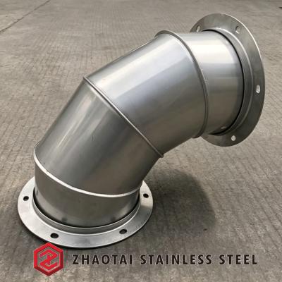 China Custom Stainless Steel Fabricated Mitred Elbow With Flanges Large Diameter Pipe Bend Assembly Precision Welded for sale