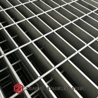 China Custom Heavy Duty 304L Stainless Steel Bar Grating Platform Walkway Drainage Cover For Corrosion Environment for sale