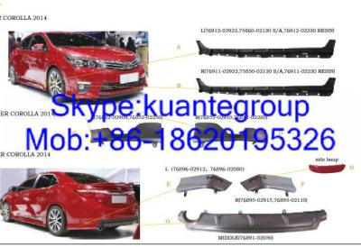 China Plastic Car Body Spare Parts Spoiler For Japanese Toyota Corolla 2014 for sale