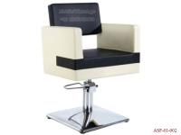 China Custom Color Barber Styling Chair ASF-01-002 Leather Salon Chair 110kg Capacity for sale