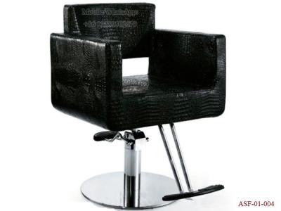China Round Shape Stainless Steel Base Black Hydraulic Pump Styling Chair 110V for sale