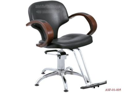 China Hydraulic Styling Chair Base for Hairdressers Beauty Salon Leather Black 360 Degree Swivel for sale
