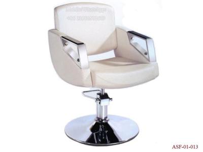 China Round Base Salon Styling Chair Black Leather 360 Degree Swivel Hairdressing Chair for sale