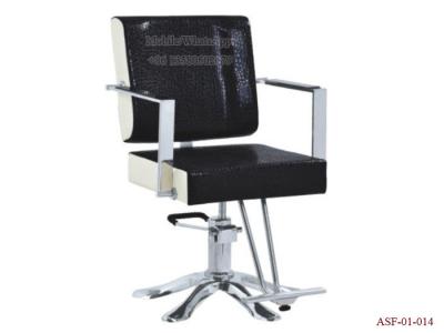 China Antique Genuine Leather Salon Styling Chair 360 Swivel Black Beauty Chair for sale