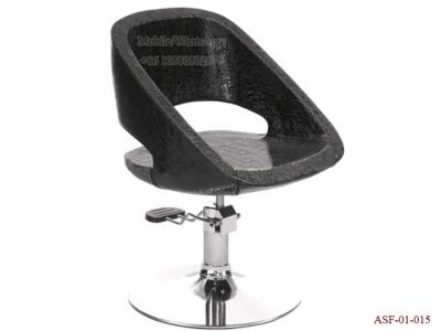 China Classic Leather Beauty Salon Styling Chair ASF-01-015 Black 110kg Capacity for Salon Use for sale