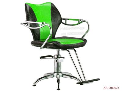 China Green Leather Salon Styling Chair ASF-01-023 OEM Customizable for Beauty Salon Use for sale