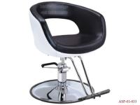 China Round Styling Chair Hydraulic Pump Durable Leather Seat 360 Degree Swivel Barber Chair for sale
