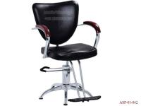 China Black Leather Hair Styling Chair for Salon Use 110kg Capacity for sale