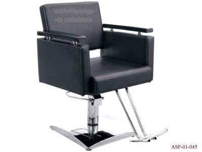 China Black Leather Salon Styling Chair ASF-01-045 Luxury Beauty Furniture 110kg Capacity for sale