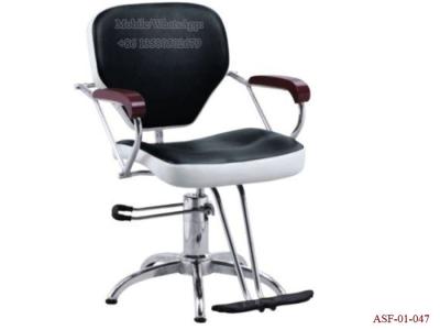China Modern Beauty Salon Styling Chair Black Leather 110cm Height for Professional Use for sale
