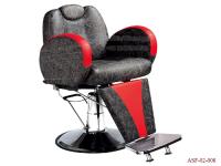 China Antique Classical Style Leather Barber Chair ASF-02-008 Black Salon Furniture for sale