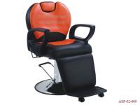 China ASF-02-009 Hydraulic Big Pump Barber Chair Comfortable Salon Seat Black Leather 110kg Capacity for sale