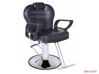 China Black Leather Reclining Barber Chair Headrest ASF-02-010 for Beauty Salon for sale