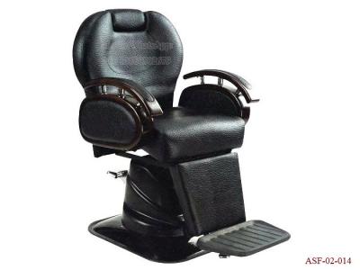 China ASF-02-014 Salon Barber Chair Hydraulic Pump Styling Chair Black Leather 360 Degree Swivel for sale