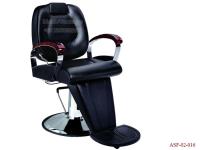 China ASF-02-016 Black Leather Barber Chair for Salon Hair Cutting Equipment 110V for sale