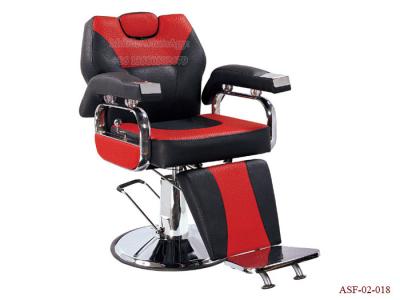 China Modern Barber Chair ASF-02-018 Black Leather Hydraulic Salon Styling Chair for sale