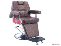 China ASF-02-023 Brown PU Leather Hydraulic Barber Chair Salon Barber Chair 110V for sale