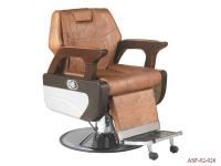 China Classic Brown Leather Barber Chair ASF-02-026 for Salon Use 110kg Capacity for sale