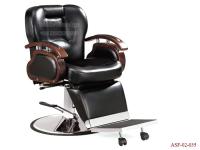 China ASF-02-035 Reclining Barber Chair Beauty Salon Equipment Leather Black 120kg Capacity for sale
