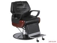 China ASF-02-036 Leather Barber Chair with Plastic Armrest and Wheel Footrest for Beauty Salon for sale