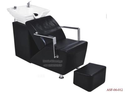 China ASF-06-012 Leather Shampoo Chair with Footrest for Beauty Salon Custom Color for sale