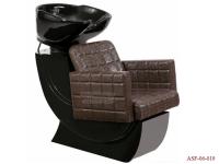China ASF-06-019 Brown Leather Shampoo Chair for Beauty Salon Custom Color Options for sale