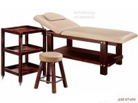 China ASF-07-054 Professional Wooden Massage Table for Beauty Salon Custom Leather Color for sale