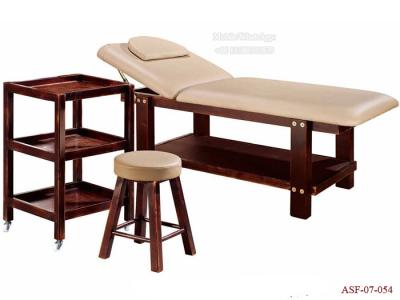 China ASF-07-054 Professional Wooden Massage Table for Beauty Salon Custom Leather Color for sale