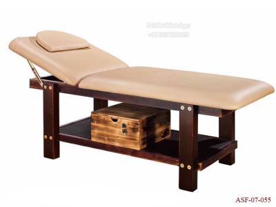 China Solid Wood Frame Leather Massage Bed ASF-07-055 Custom Color for Beauty Salon Wholesale for sale