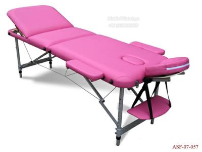 China Three Section Aluminum Massage Bed with Face Hole for Beauty Salon Custom Leather for sale