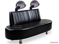 China ASF-08-003 Black Leather Salon Dryer Chair 110V 220V Customizable for Beauty Salon for sale