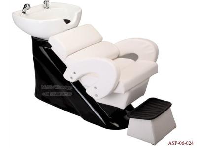 China White Leather Shampoo Chair ASF-06-024 for Beauty Salon Custom Color Options for sale