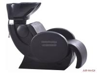 China ASF-06-026 Black Leather Shampoo Chair for Beauty Salon Custom Color Options for sale