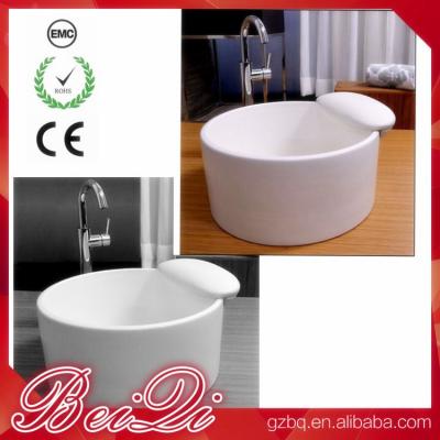 China Ceramic Pedicure Bowl Foot Spa Chair with Foot Bath Basin for Salon Use for sale