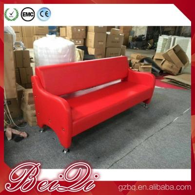 China 3-Seater Waiting Area Bench Chair Durable Commercial Seating for Barber Shop Salon for sale